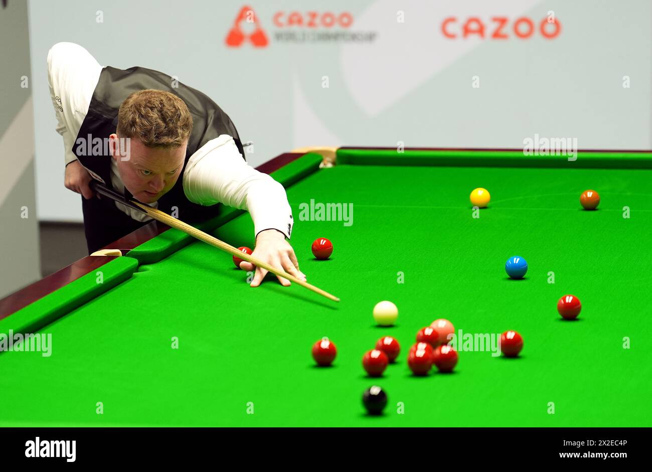Shaun Murphy in action during their match against Lyu Haotian (not ...