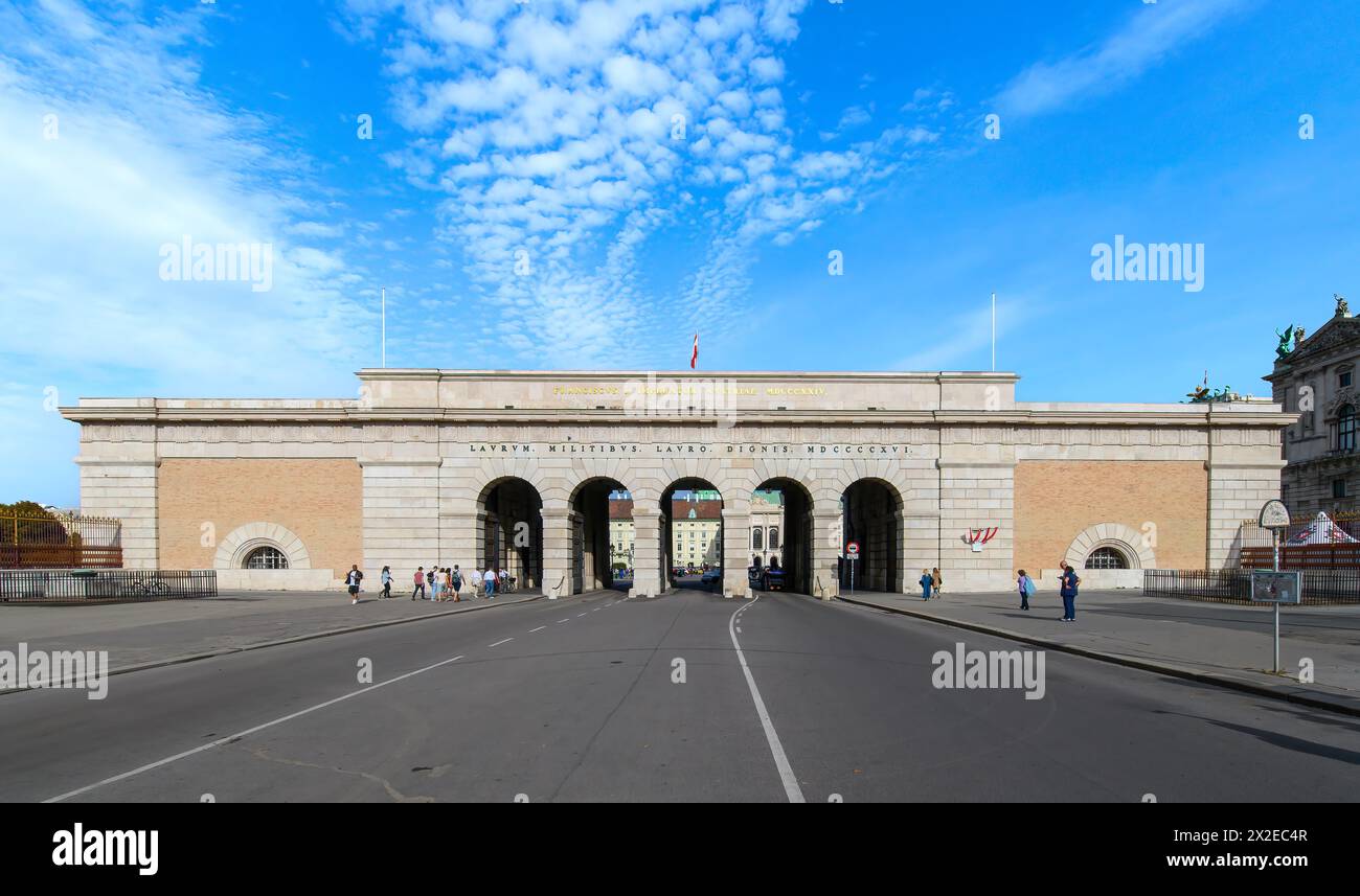 Vienna, Austria. View of the Outer Castle Gate (Äußeres Burgtor), the ...