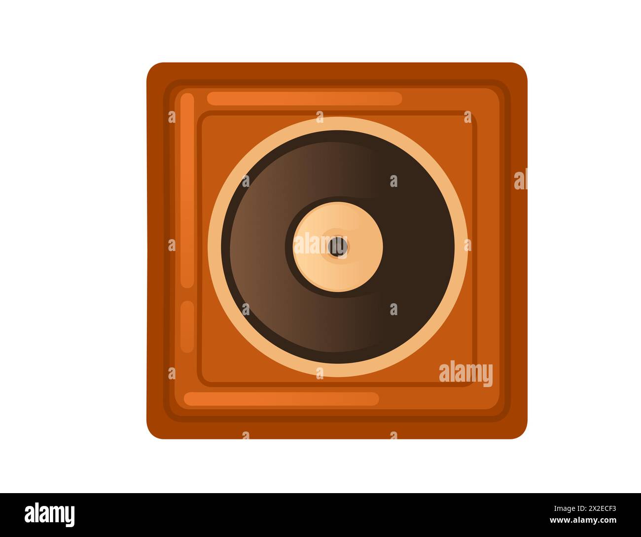 Vintage record player with retro vinyl disc vector illustration ...