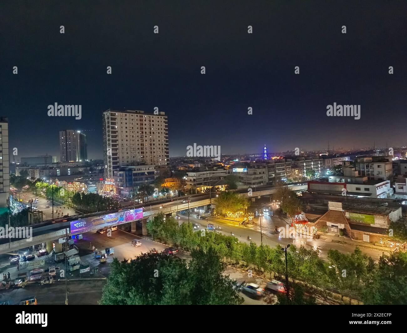 Beautiful aerial view of Karachi City sunset time. Karachi Buildings ...