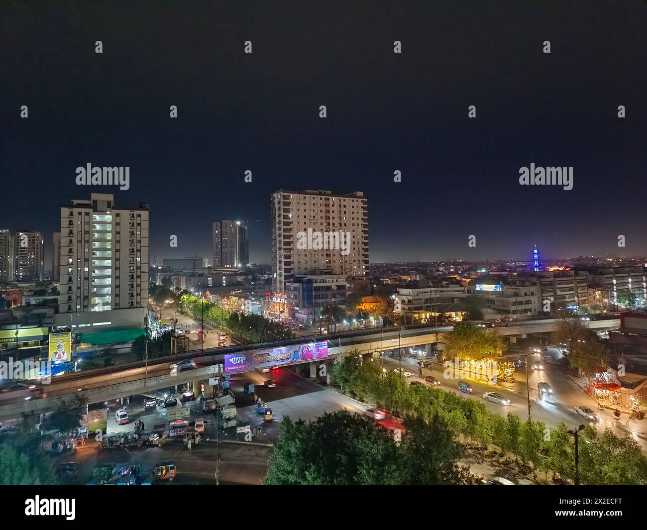 Beautiful aerial view of Karachi City sunset time. Karachi Buildings ...