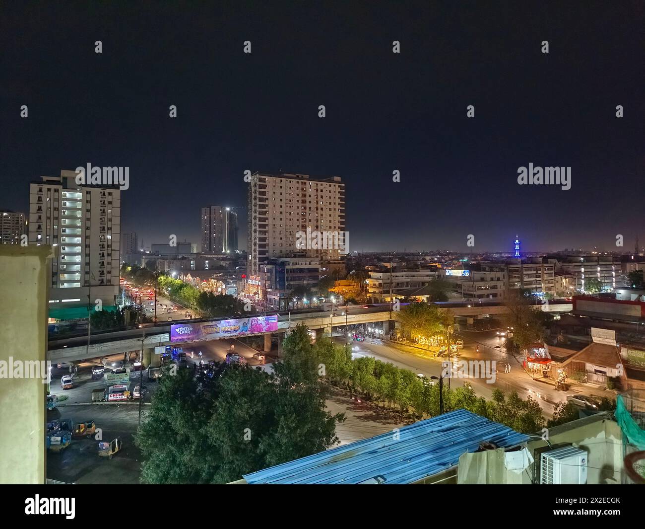 Beautiful aerial view of Karachi City sunset time. Karachi Buildings ...