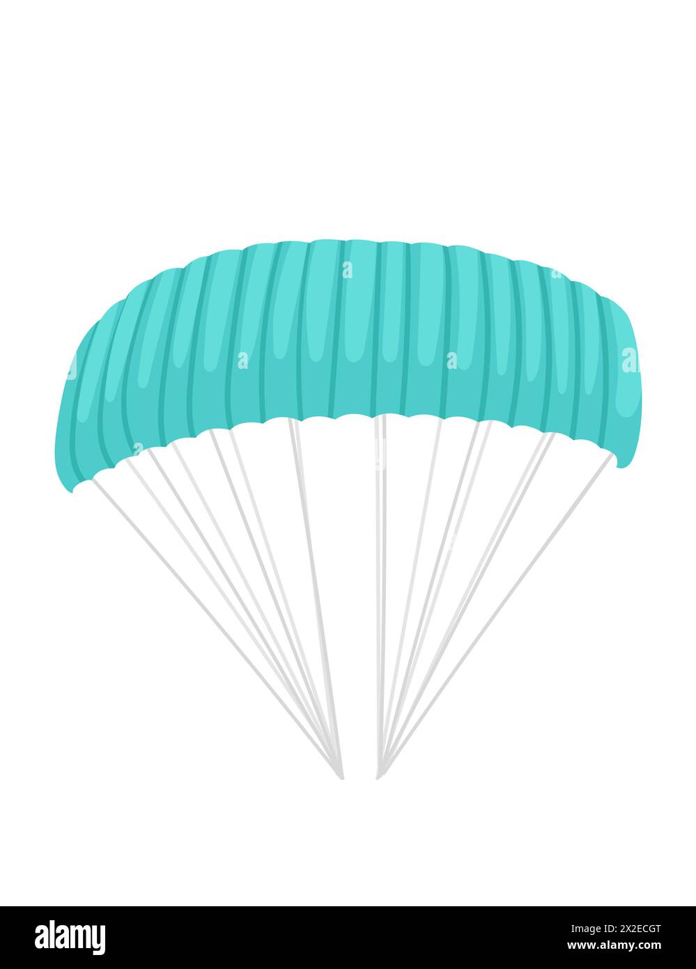 Simple cartoon parachute vector illustration isolated on white ...