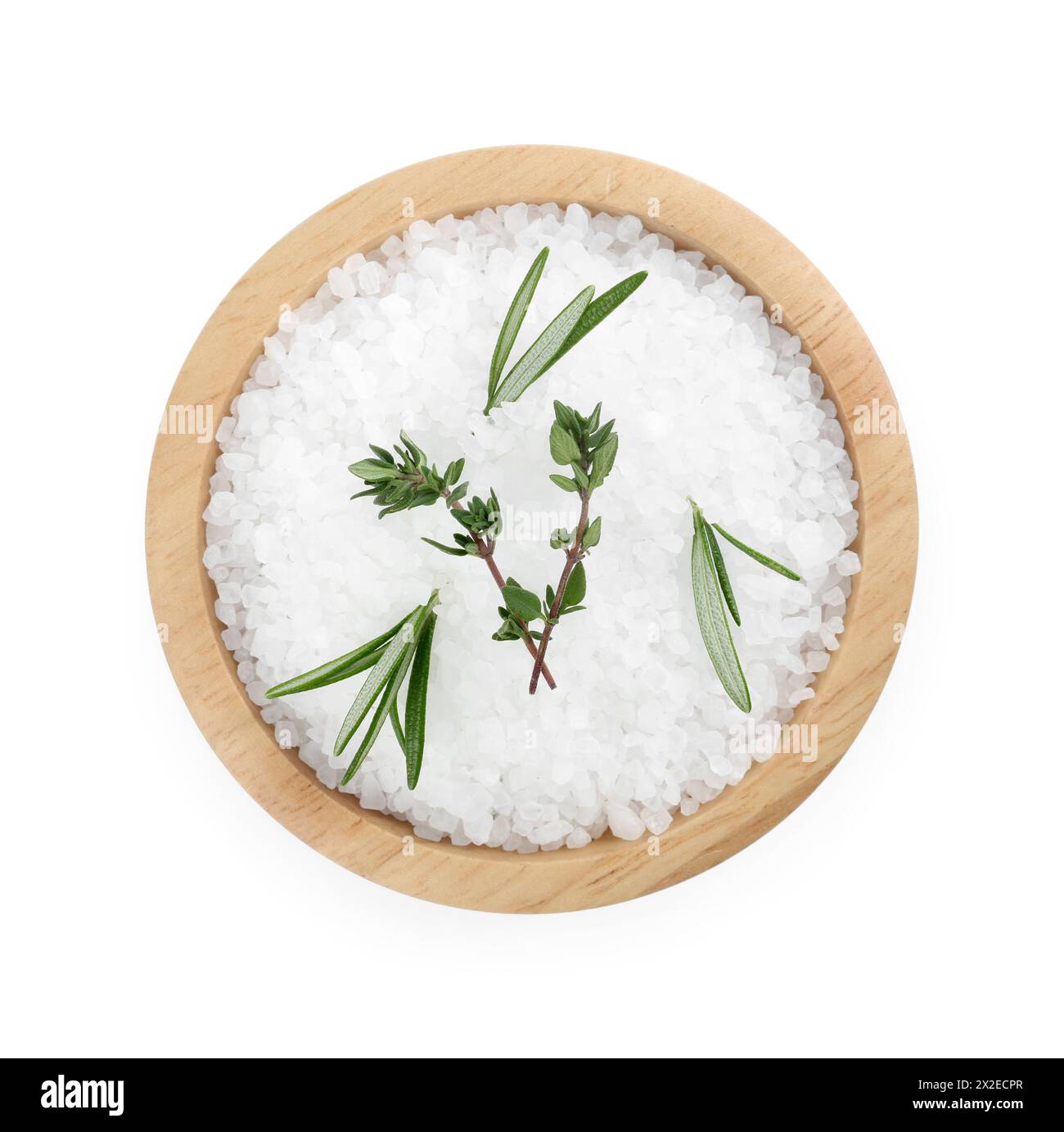 Bowl salt herbs on Cut Out Stock Images & Pictures - Alamy
