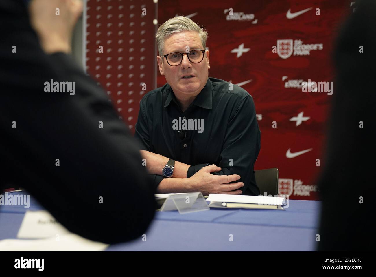 Labour Party leader Sir Keir Starmer, holds a meeting with members of ...