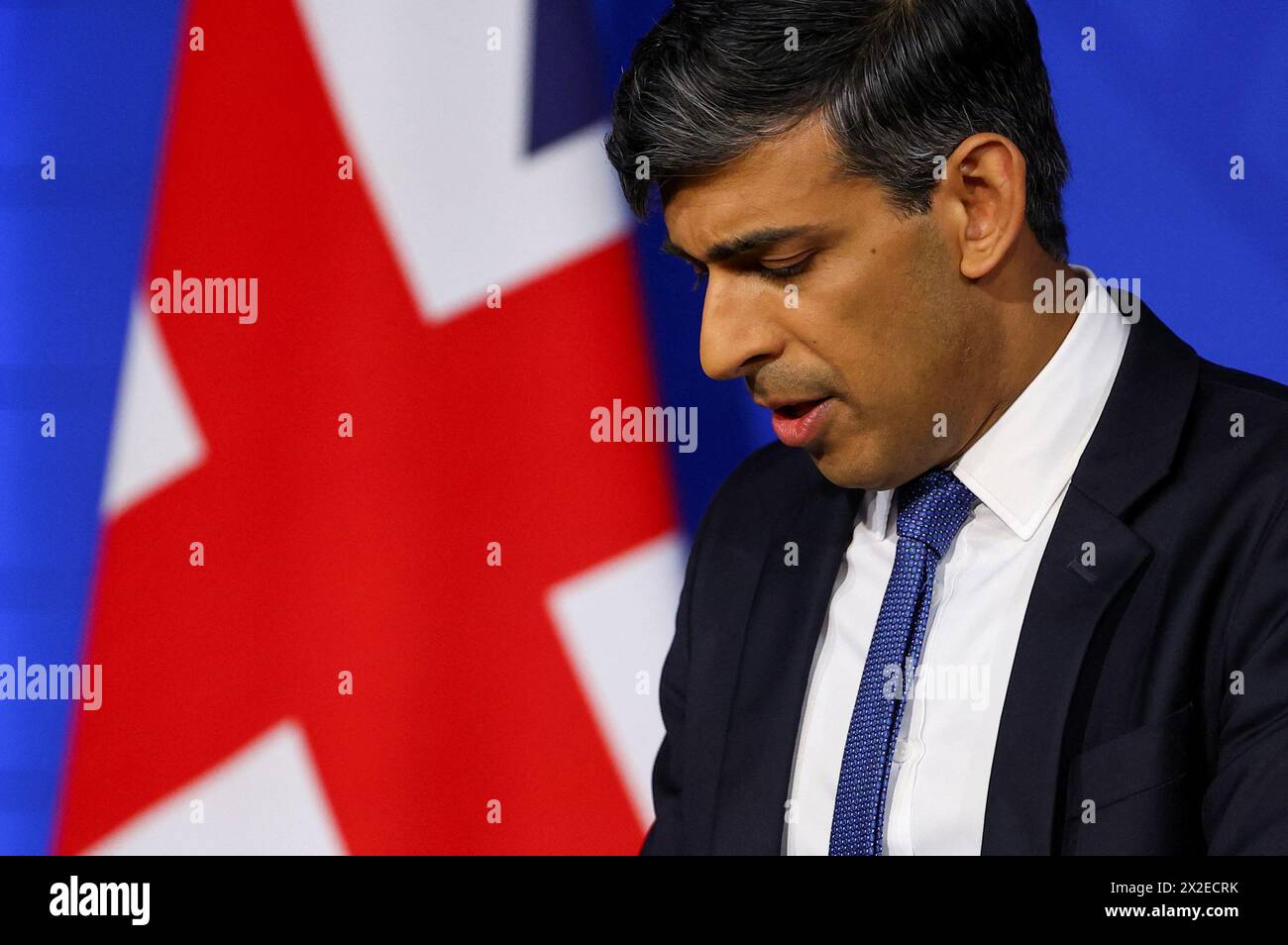 Prime Minister Rishi Sunak speaks during a press conference in Downing ...