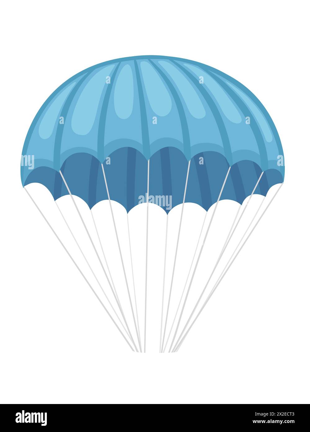 Simple cartoon parachute vector illustration isolated on white ...