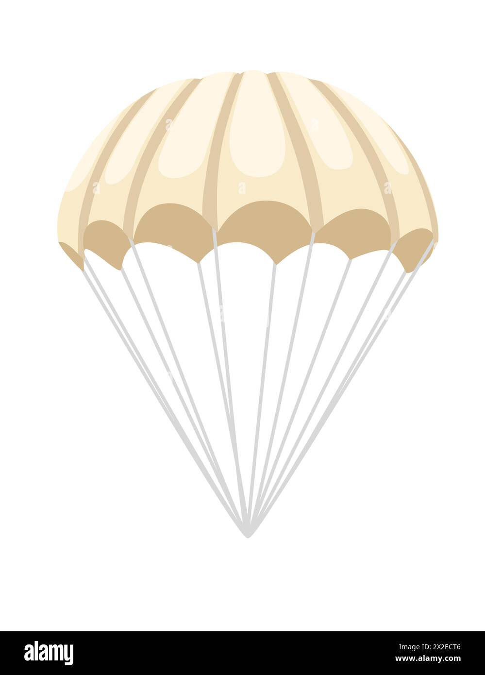 Simple cartoon parachute vector illustration isolated on white ...
