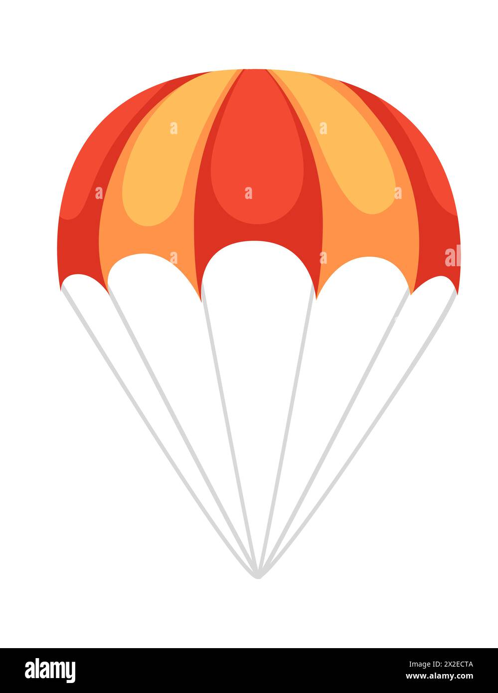 Simple cartoon parachute vector illustration isolated on white ...