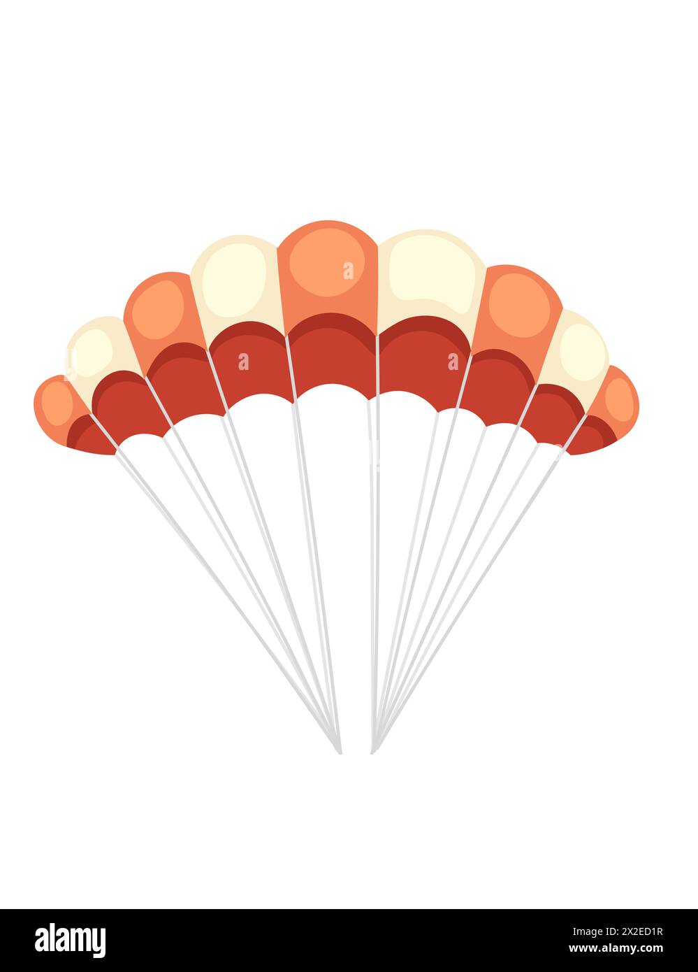 Simple cartoon parachute vector illustration isolated on white ...