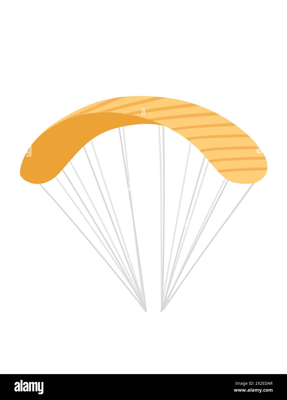Simple cartoon parachute vector illustration isolated on white ...