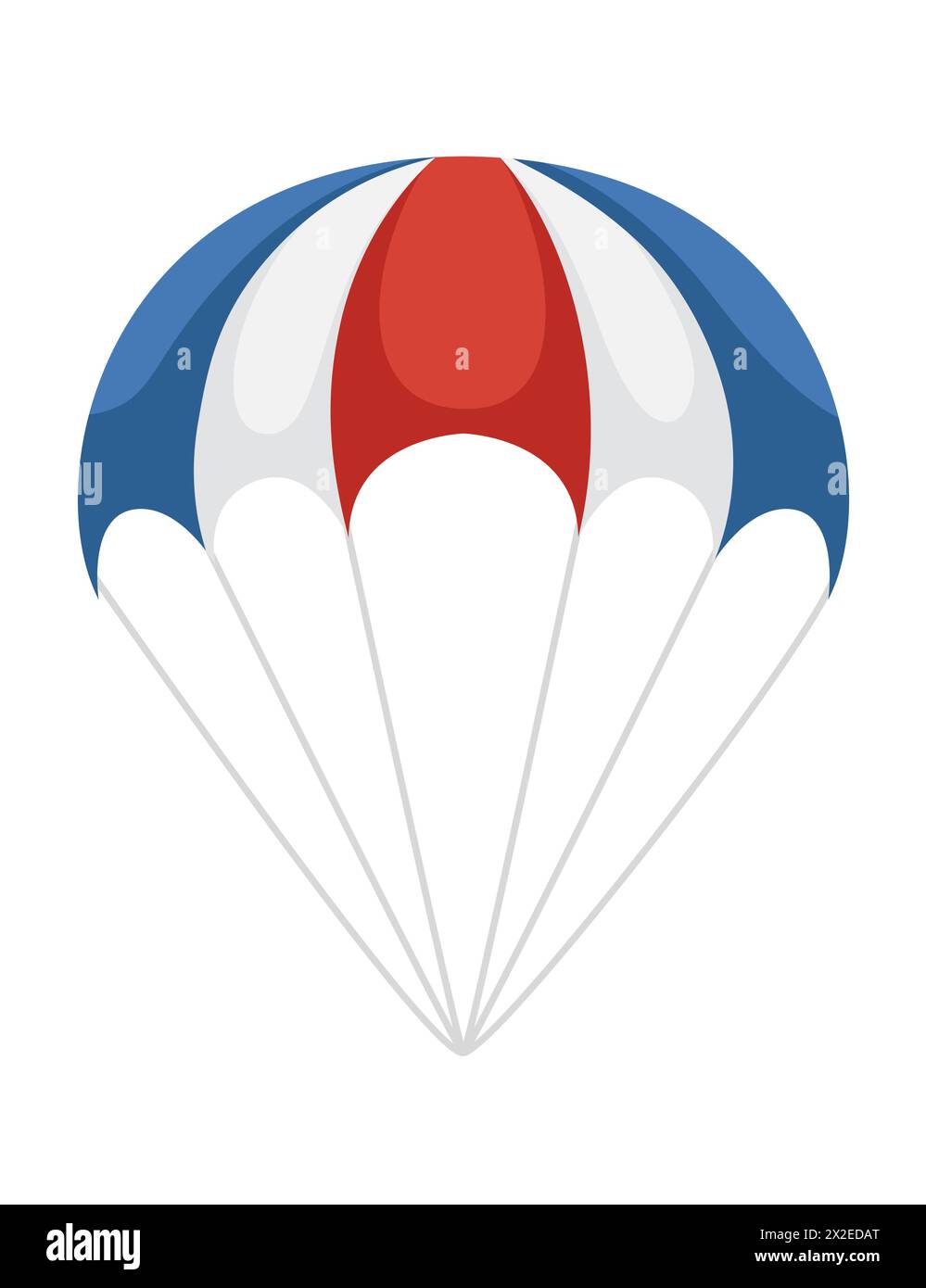 Simple cartoon parachute vector illustration isolated on white ...