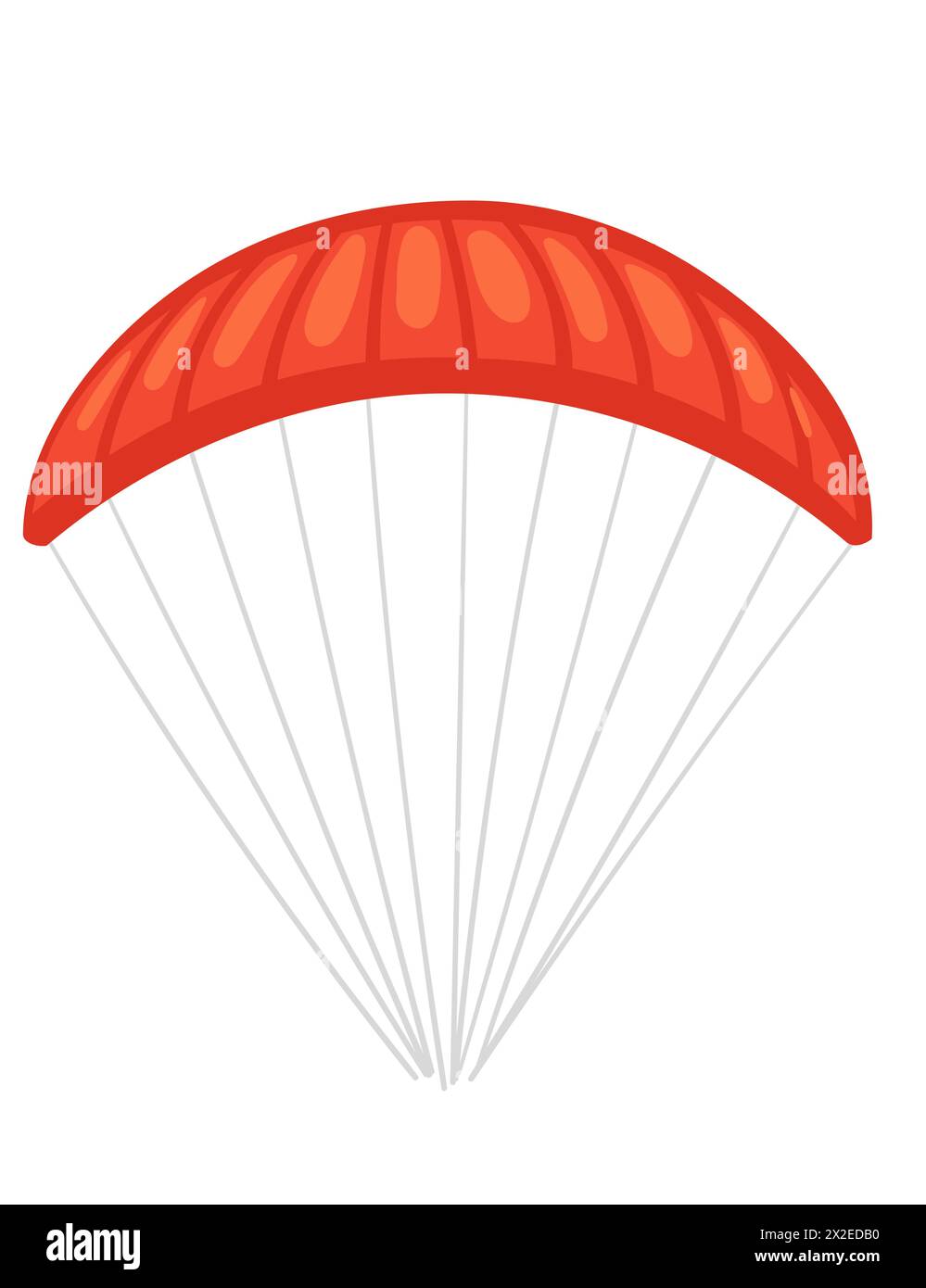 Simple cartoon parachute vector illustration isolated on white ...