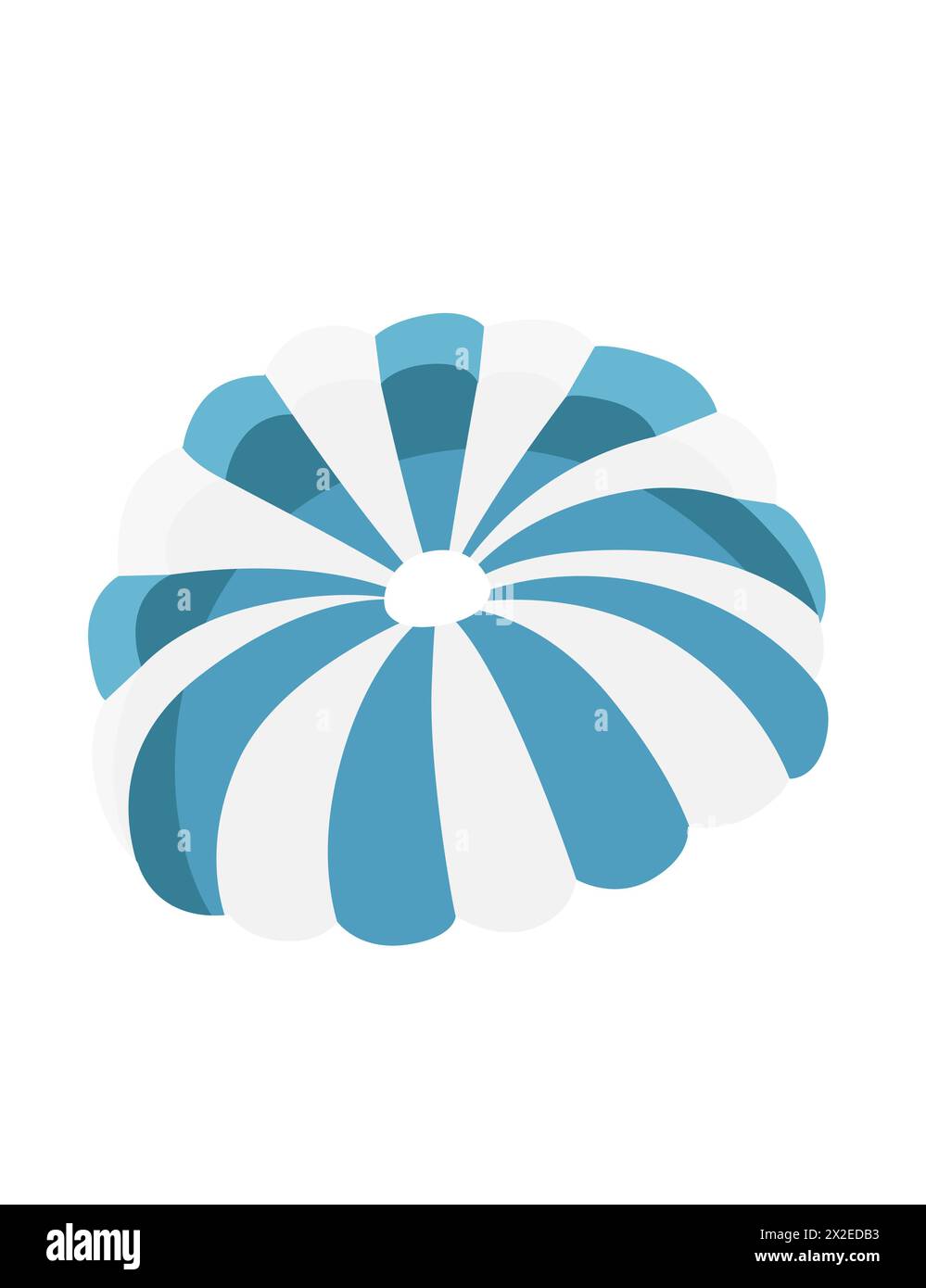 Simple cartoon parachute vector illustration isolated on white ...