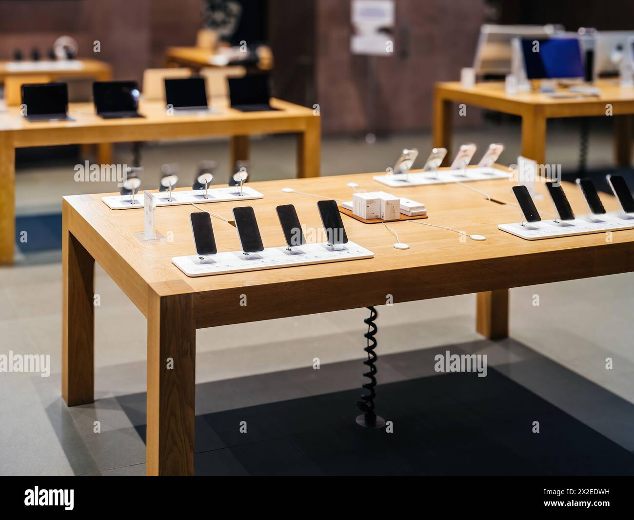 Paris, France - Dec 23, 2023: Tilt-shift lenses capture new Apple ...