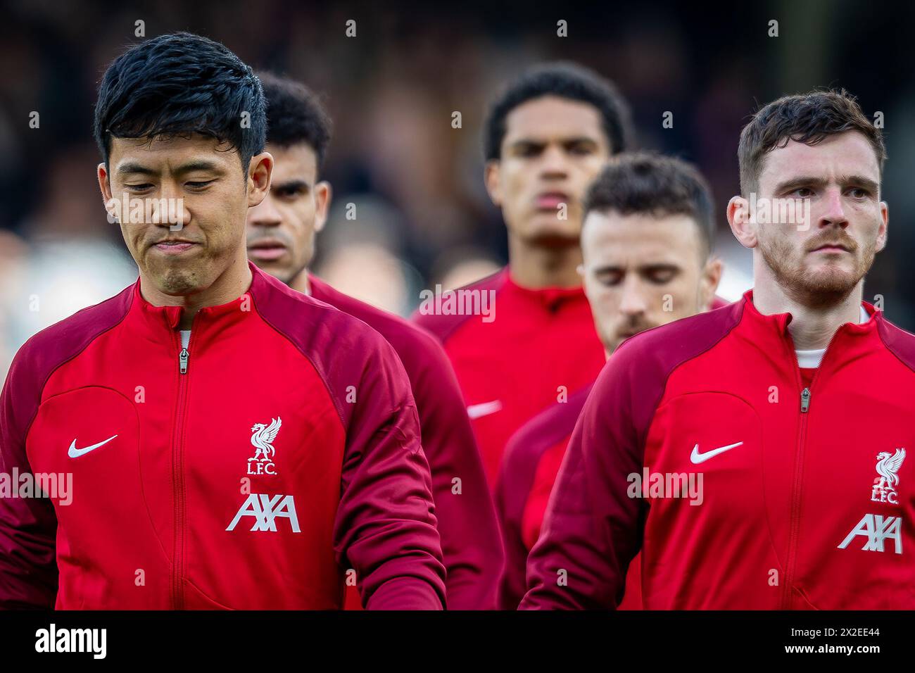Liverpool player Wataru Endo during the Premier League match between ...