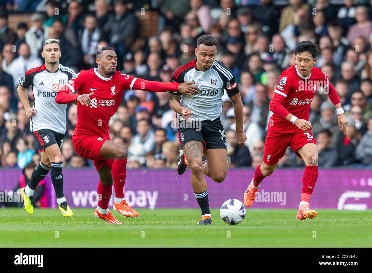 Liverpool player Wataru Endo during the Premier League match between ...