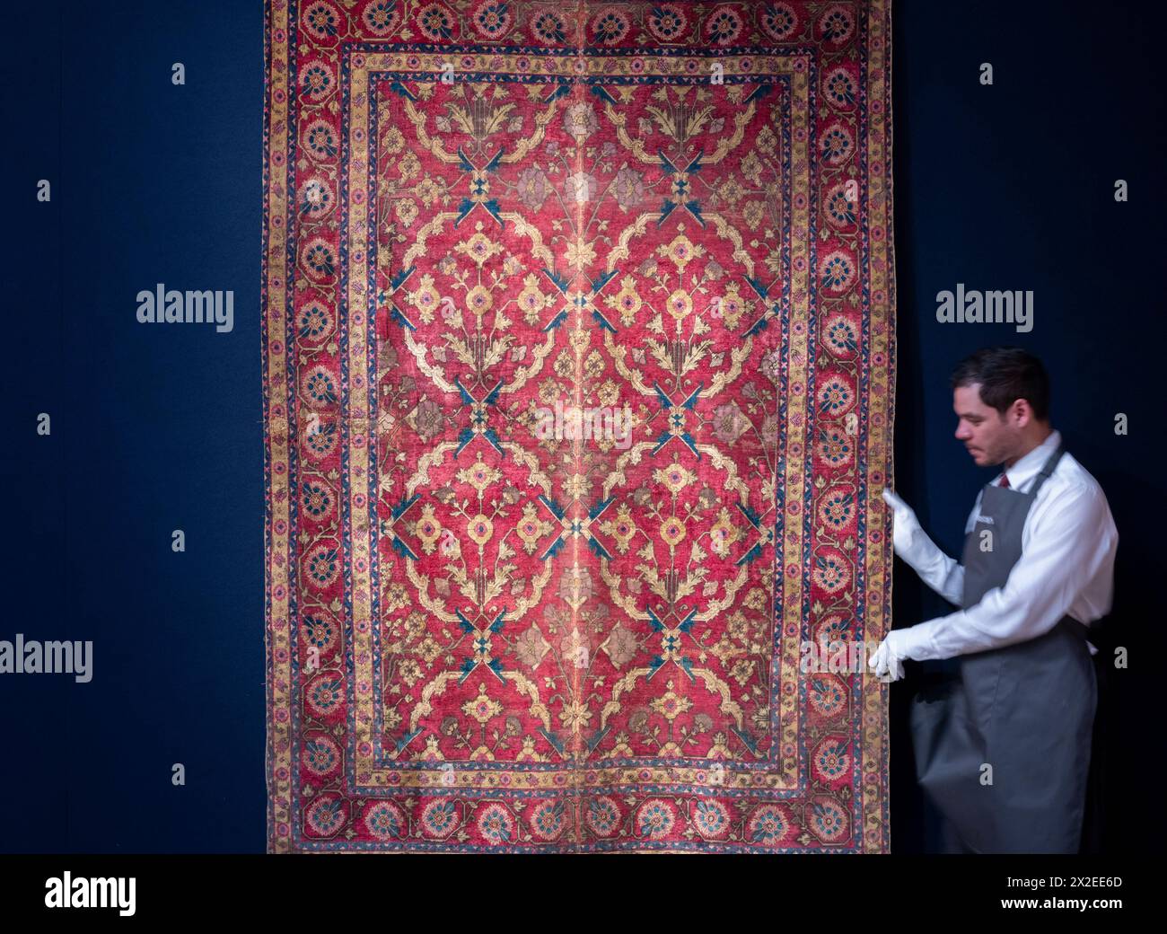 Rare mughal silk rug hi-res stock photography and images - Alamy