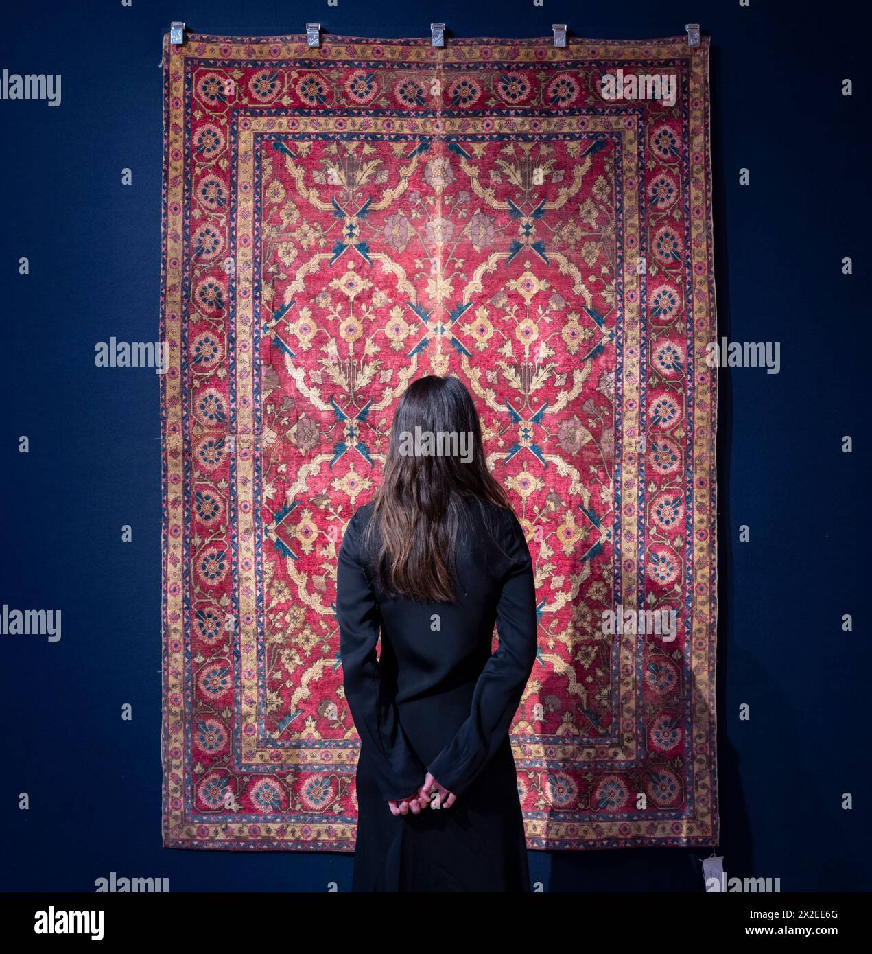 Rare mughal silk rug hi-res stock photography and images - Alamy