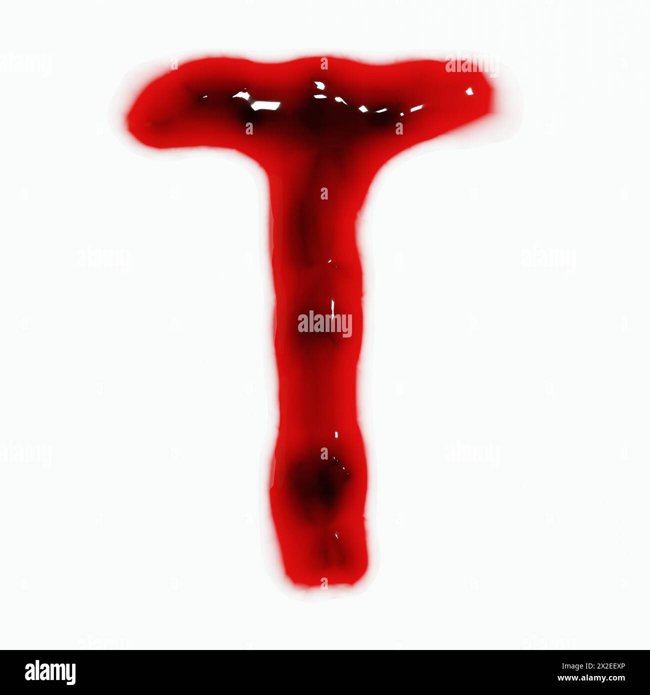 3d render of isolated blood or red wine alphabet letters top view Stock ...