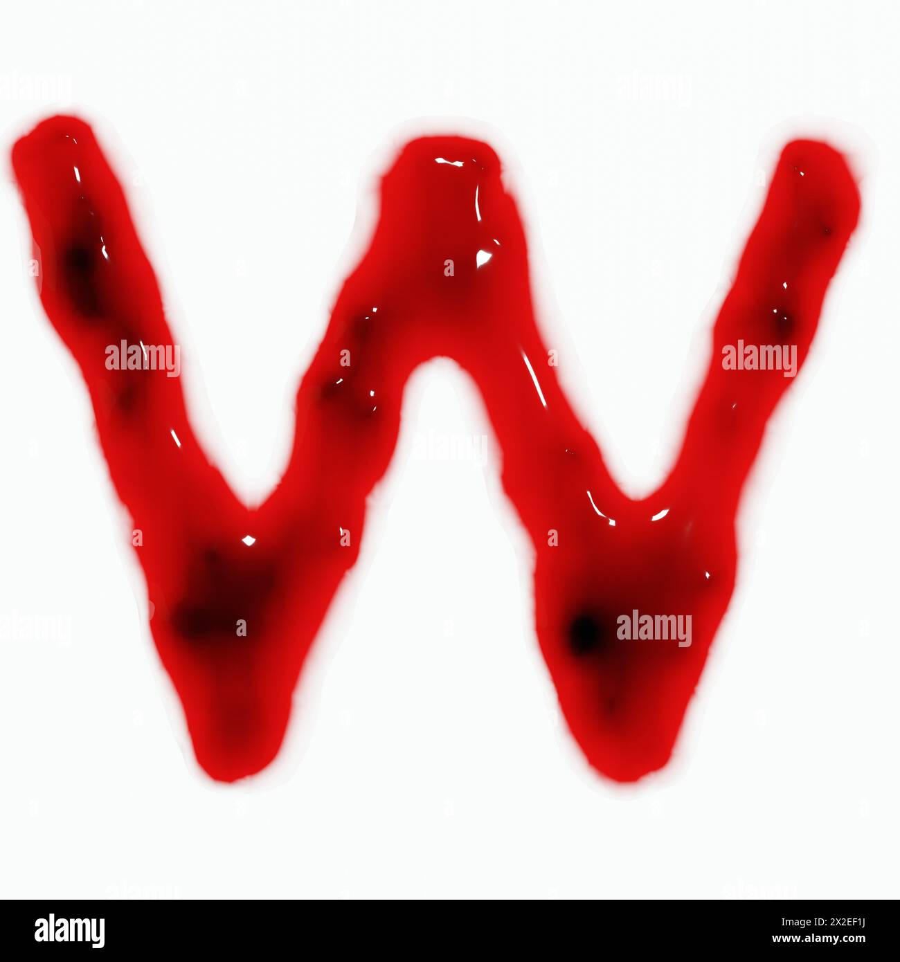 3d render of isolated blood or red wine alphabet letters top view Stock ...