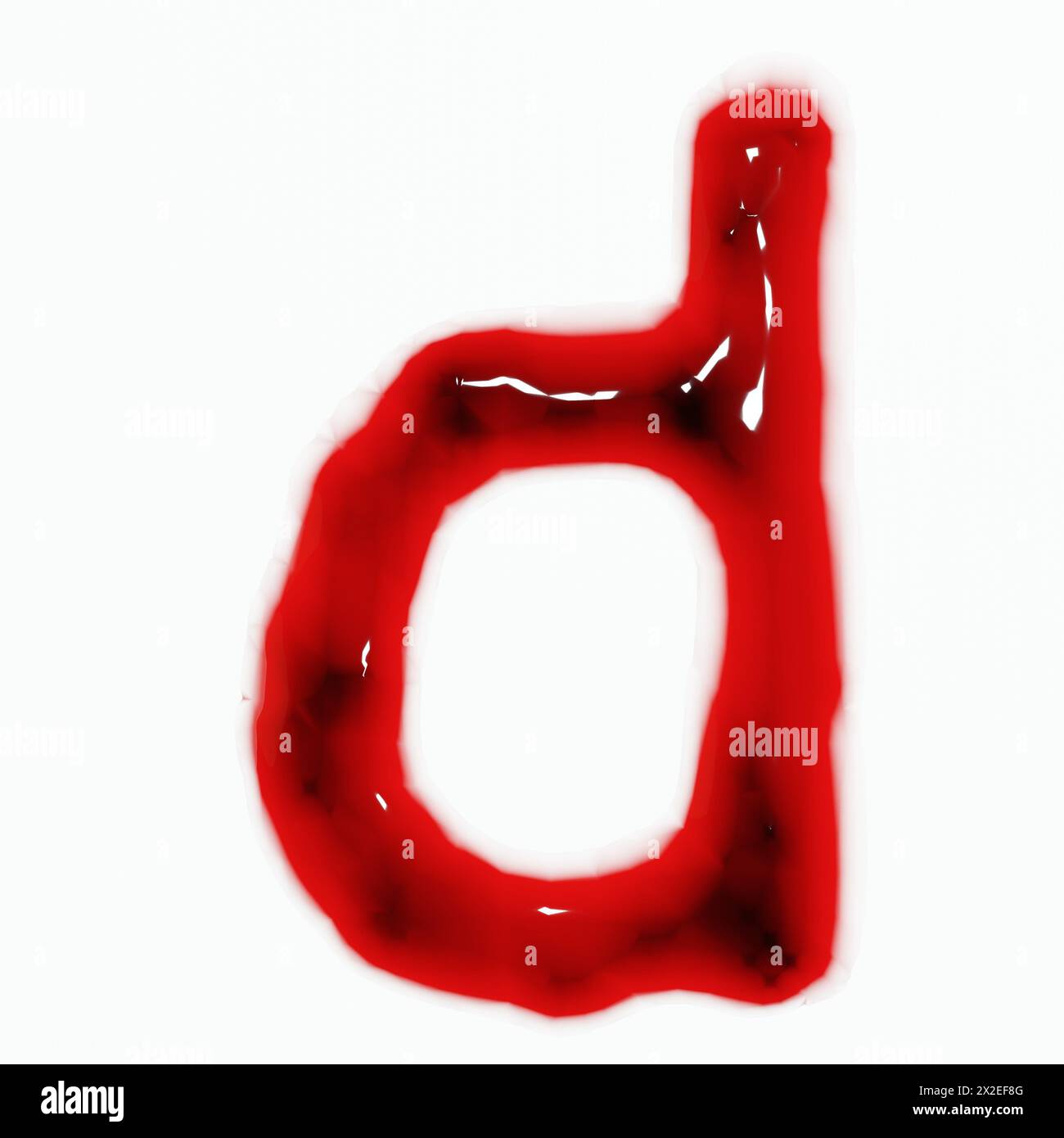 3d render of isolated blood or red wine alphabet letters top view Stock ...