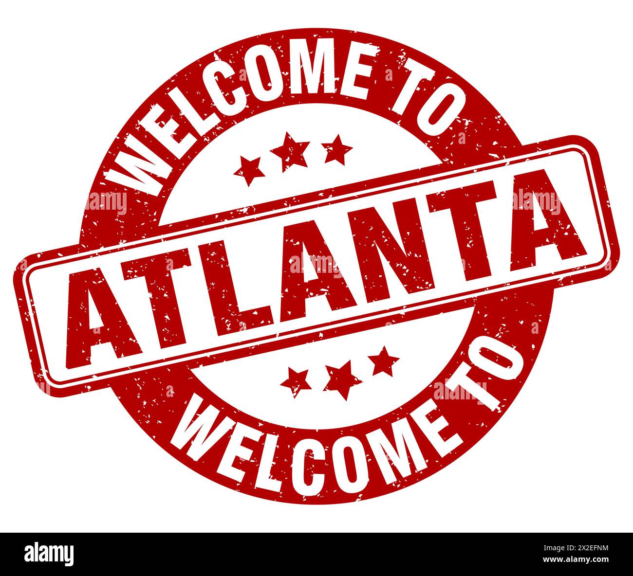 Welcome to Atlanta stamp. Atlanta round sign isolated on white ...