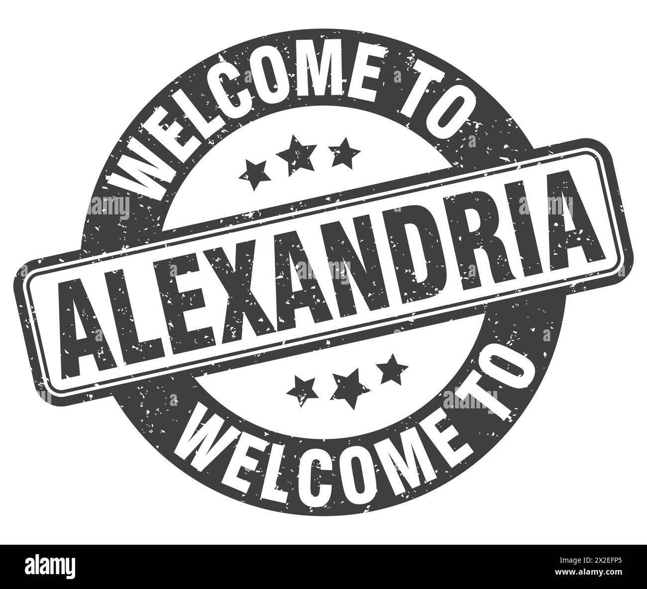 Welcome to Alexandria stamp. Alexandria round sign isolated on white ...