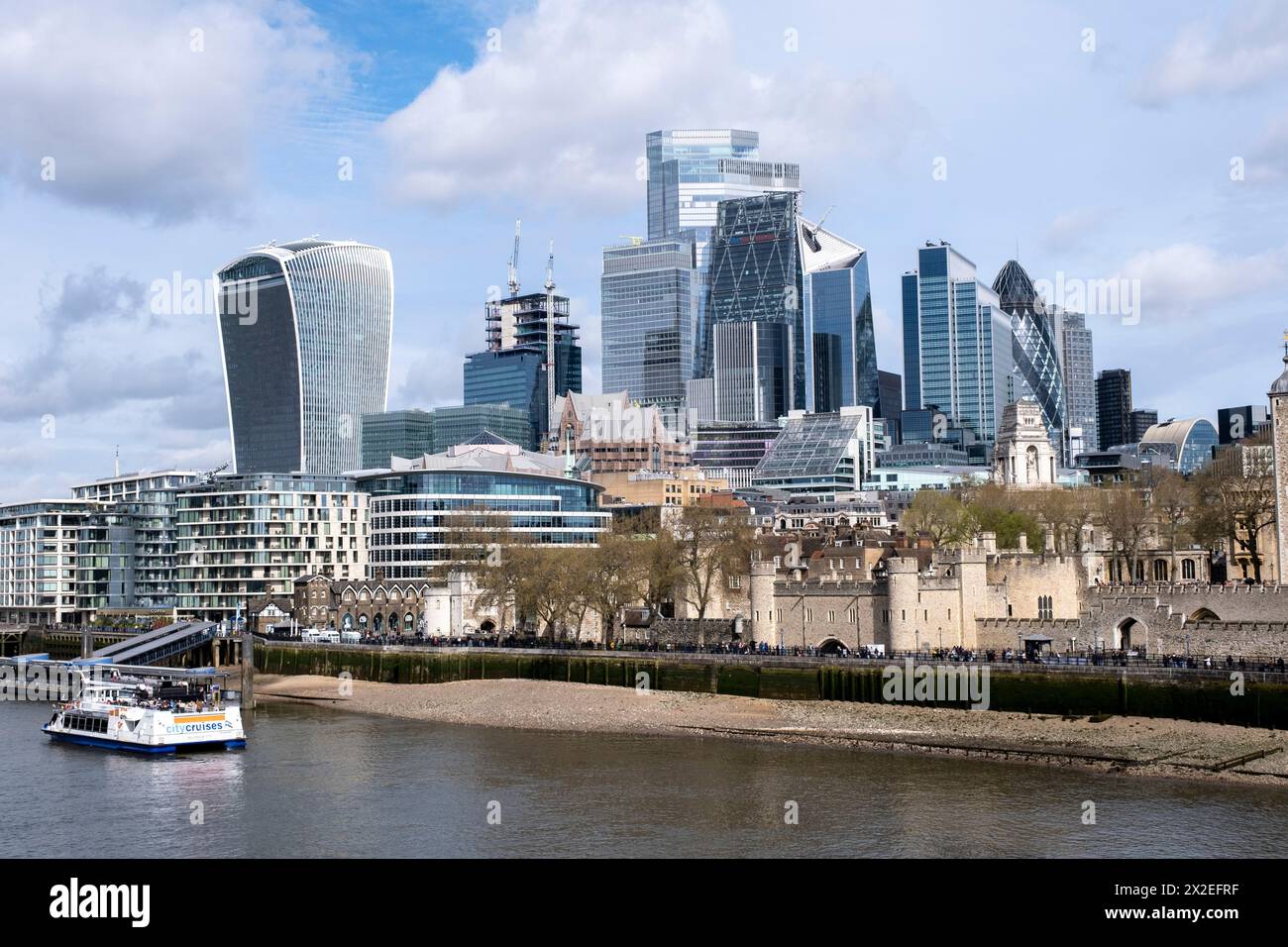 City of London skyline on 6th March 2024 in London, United Kingdom. The ...