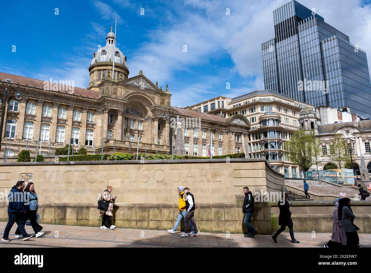 Birmingham City Council Town Hall building in Victoria Square on 17th ...