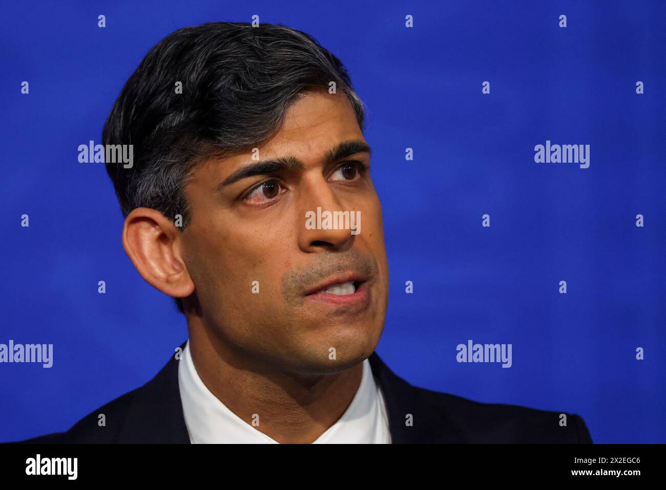 Prime Minister Rishi Sunak speaks during a press conference in Downing ...