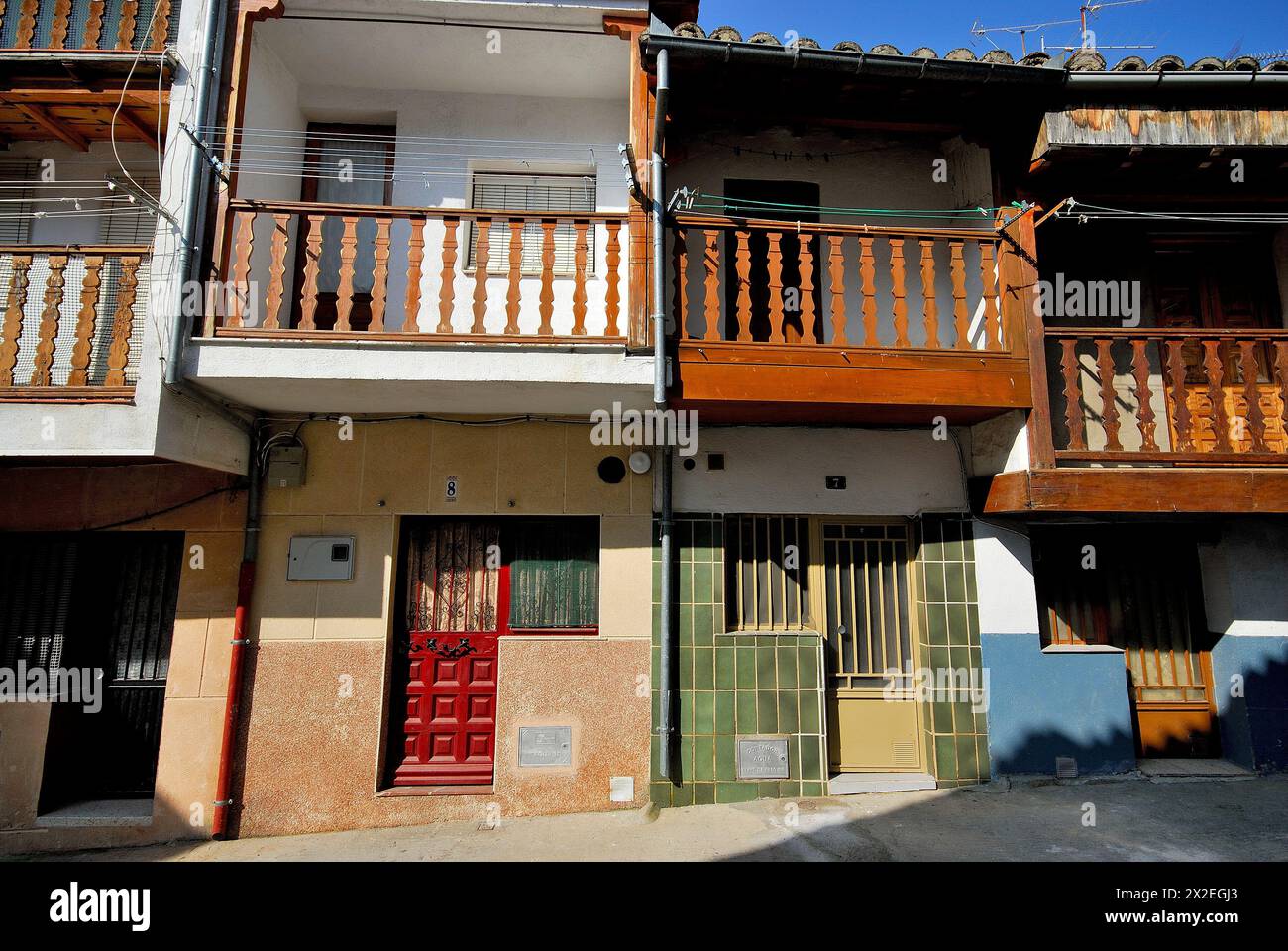 Facades of Candeleda, Avila, Spain Stock Photo - Alamy