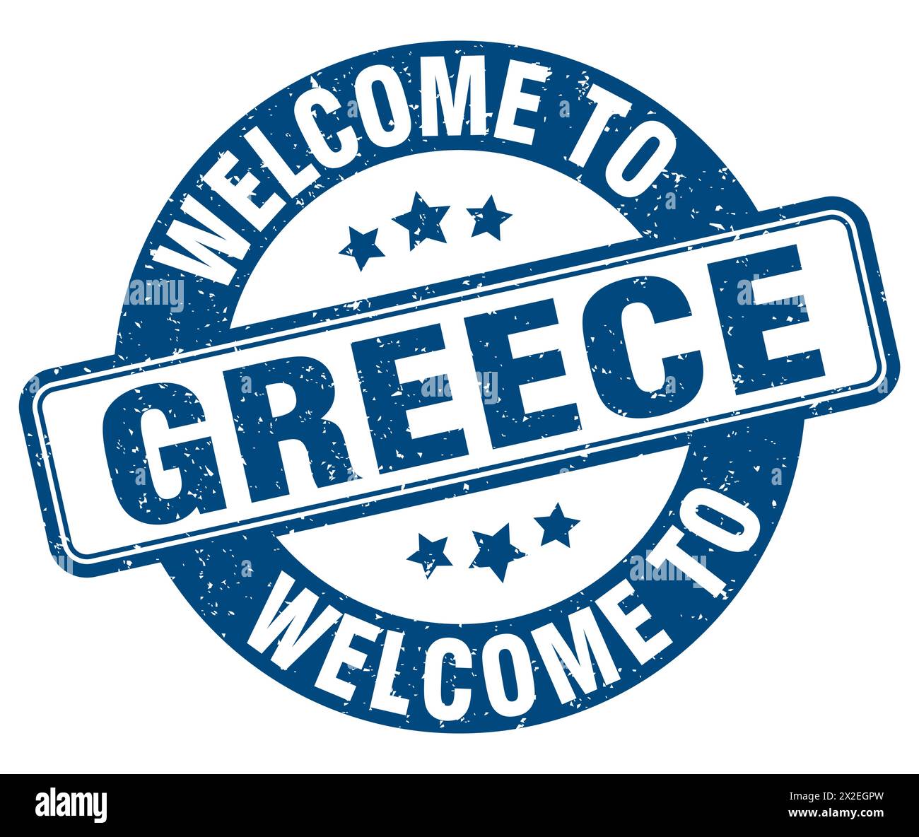 Welcome to Greece stamp. Greece round sign isolated on white background ...