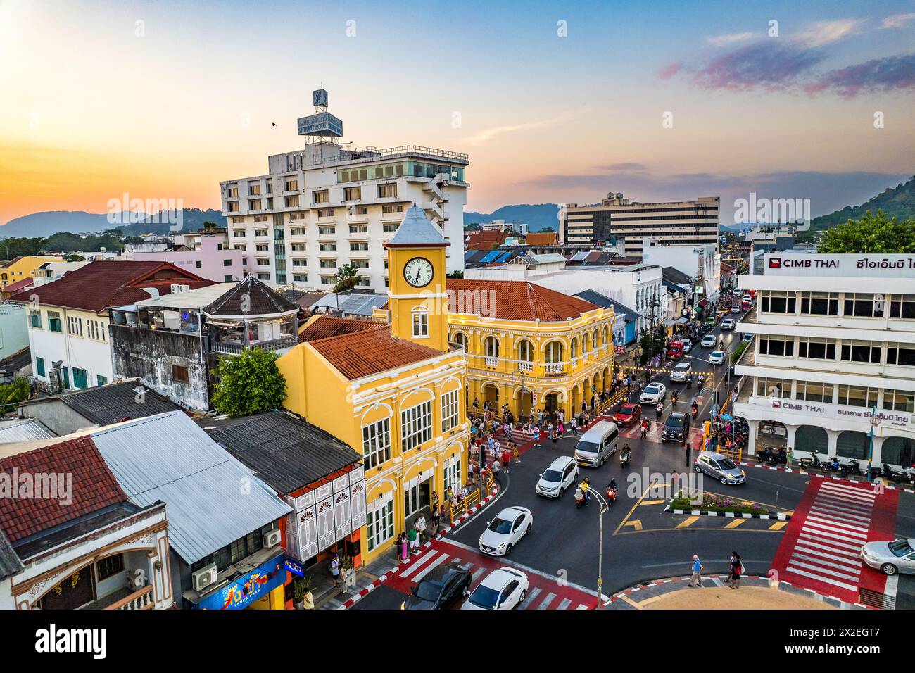 Aerial view phuket old town hi-res stock photography and images - Alamy