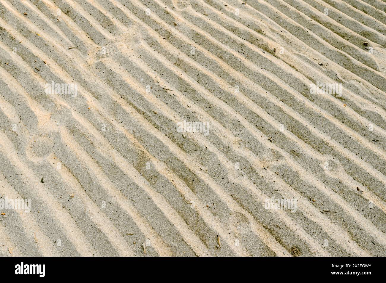 Sand with natural diagonal wavy ridges pattern. Suitable for background ...