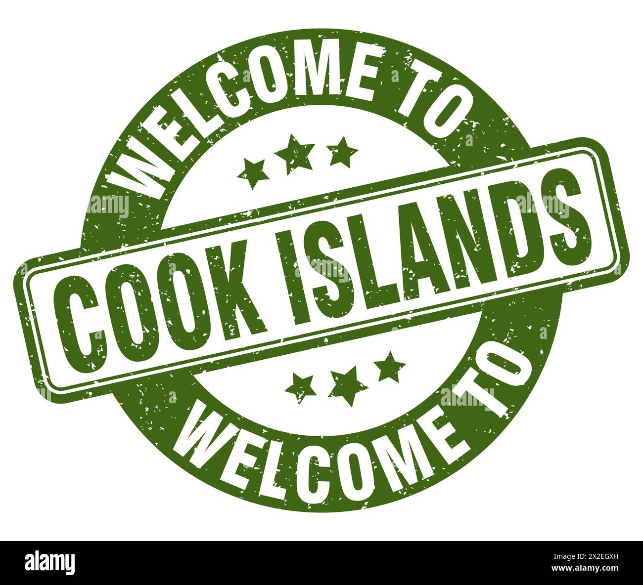 Welcome to Cook Islands stamp. Cook Islands round sign isolated on ...