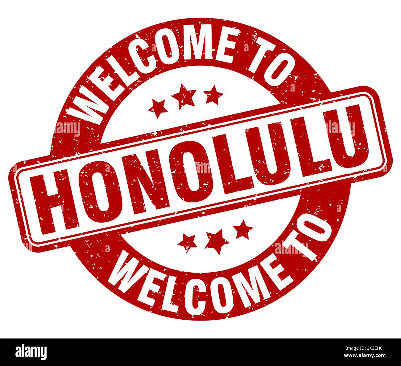 Welcome to Honolulu stamp. Honolulu round sign isolated on white ...
