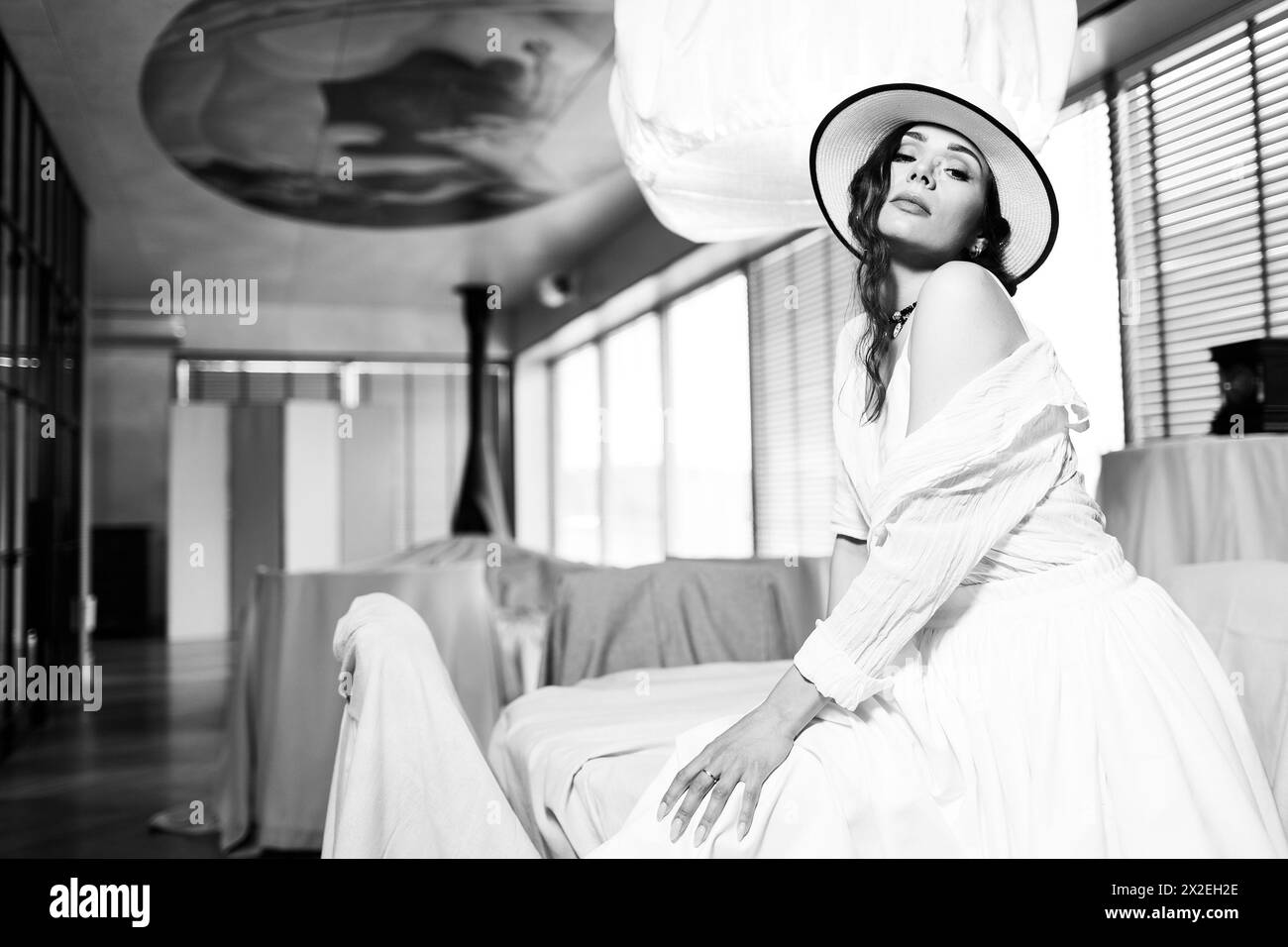 Summer beautiful boho style Black and White Stock Photos & Images - Alamy