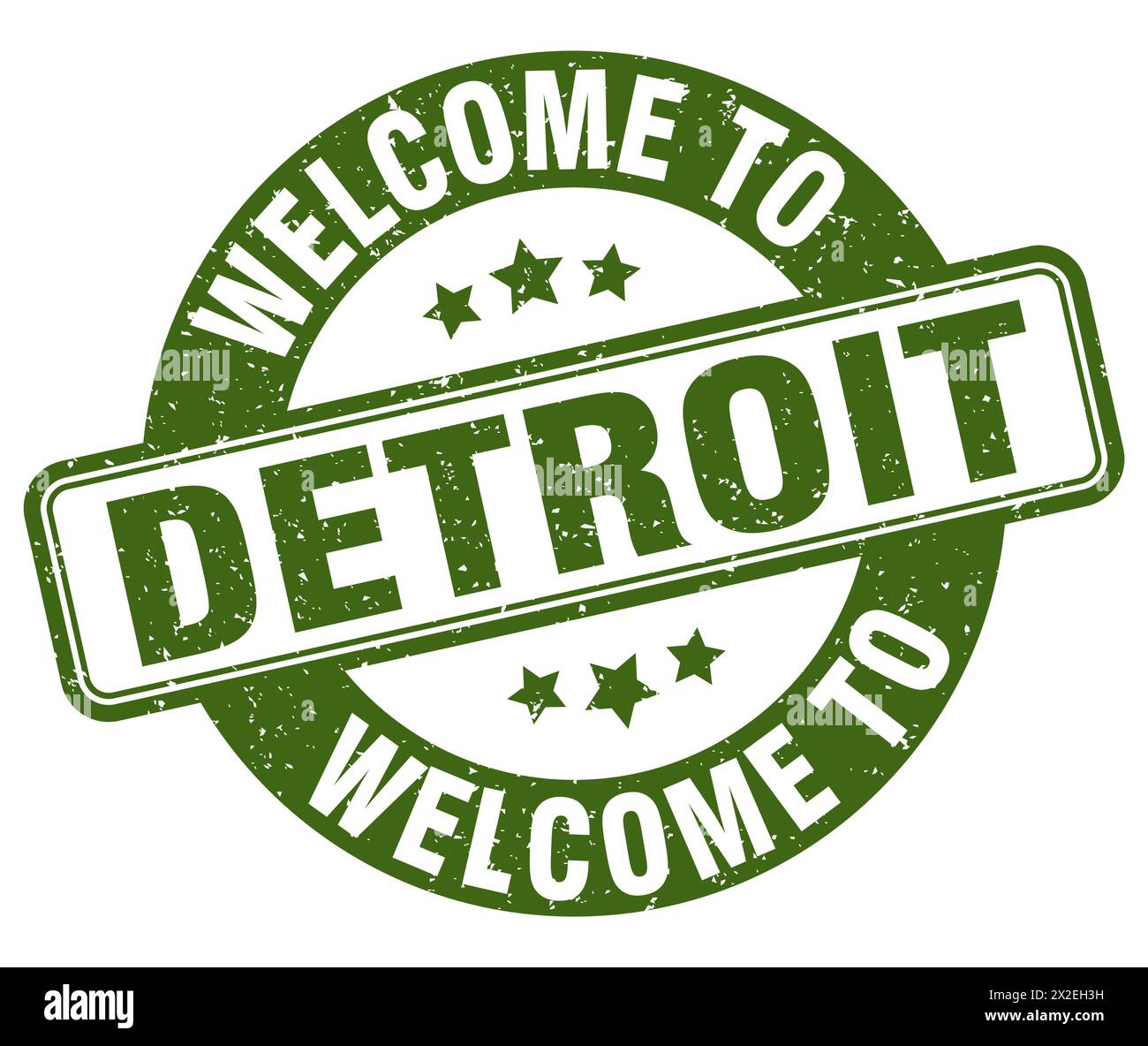 Welcome to Detroit stamp. Detroit round sign isolated on white ...