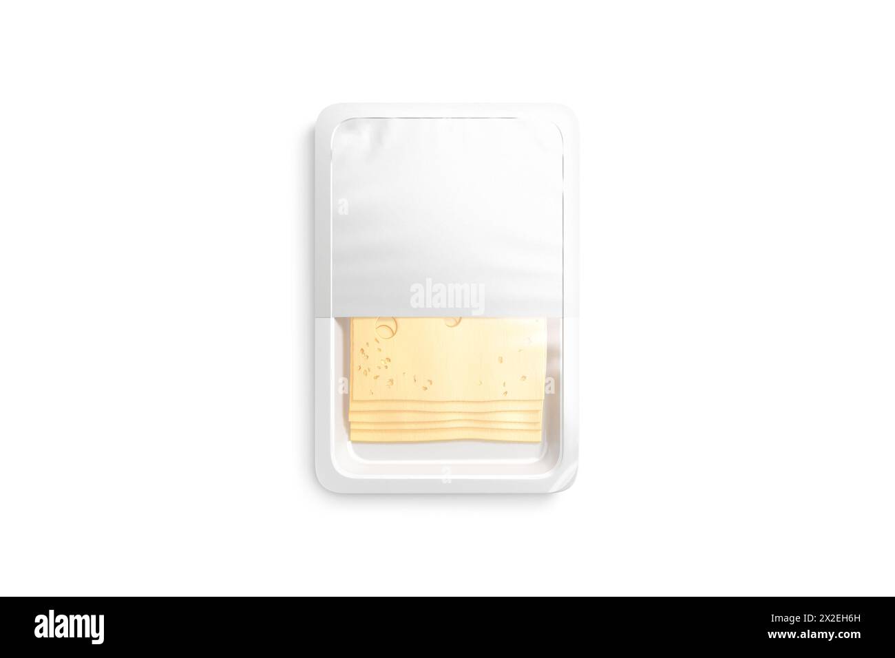 Blank white transparent cheese pack mockup, top view Stock Photo - Alamy