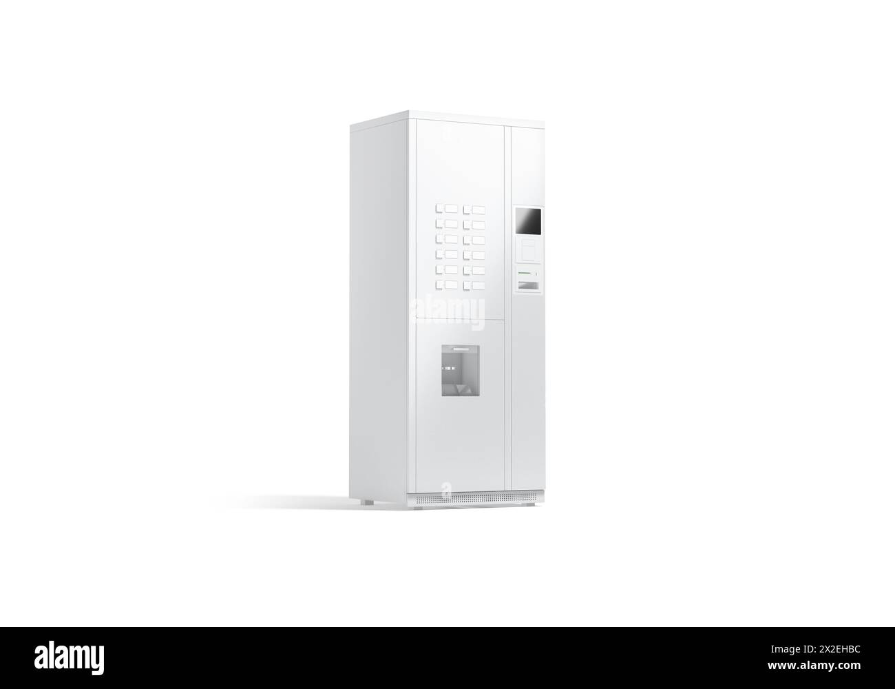 Blank white coffee vending machine mockup, side view Stock Photo - Alamy