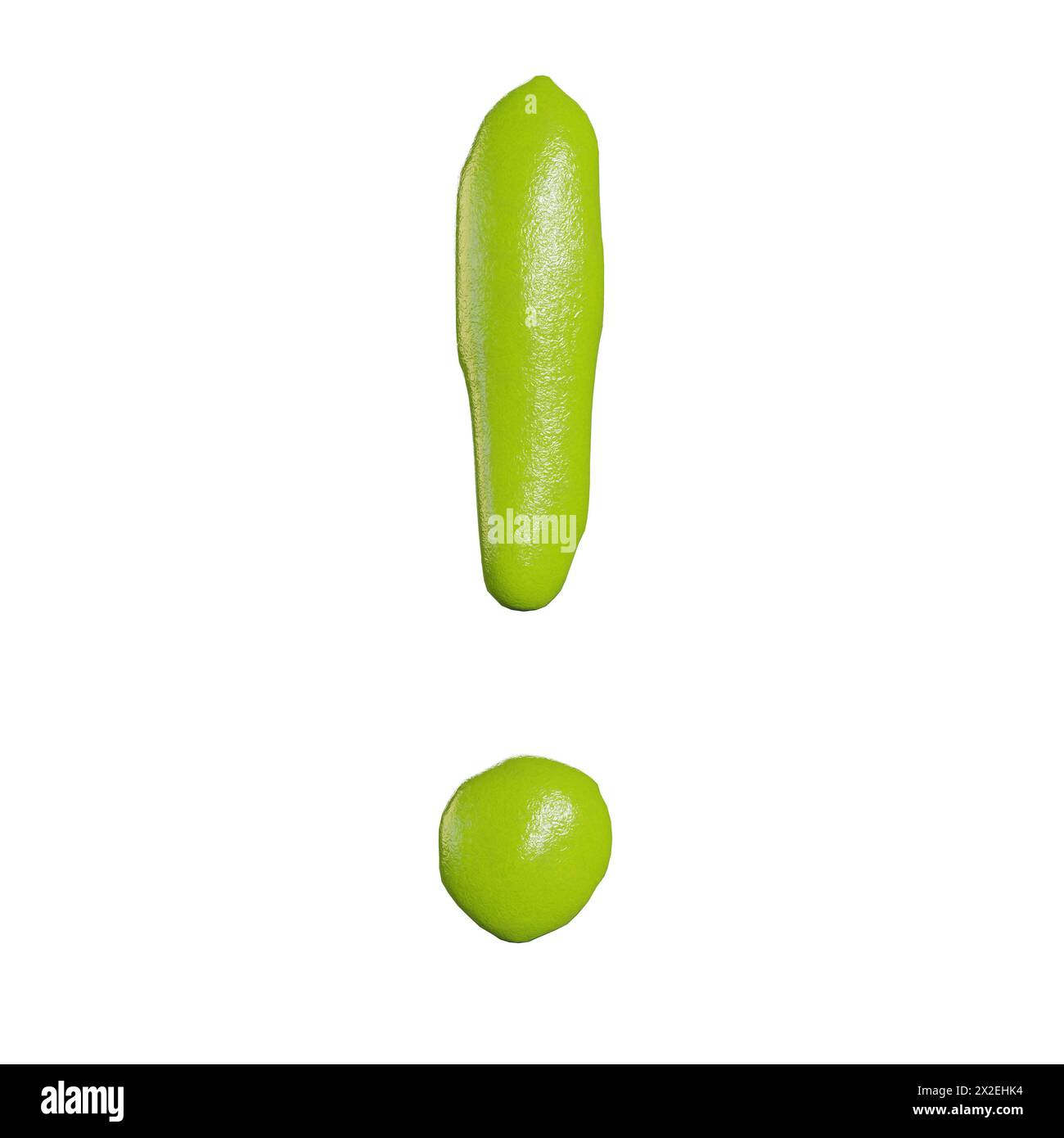 3d render of isolated wasabi sign and symbol characters on white ...