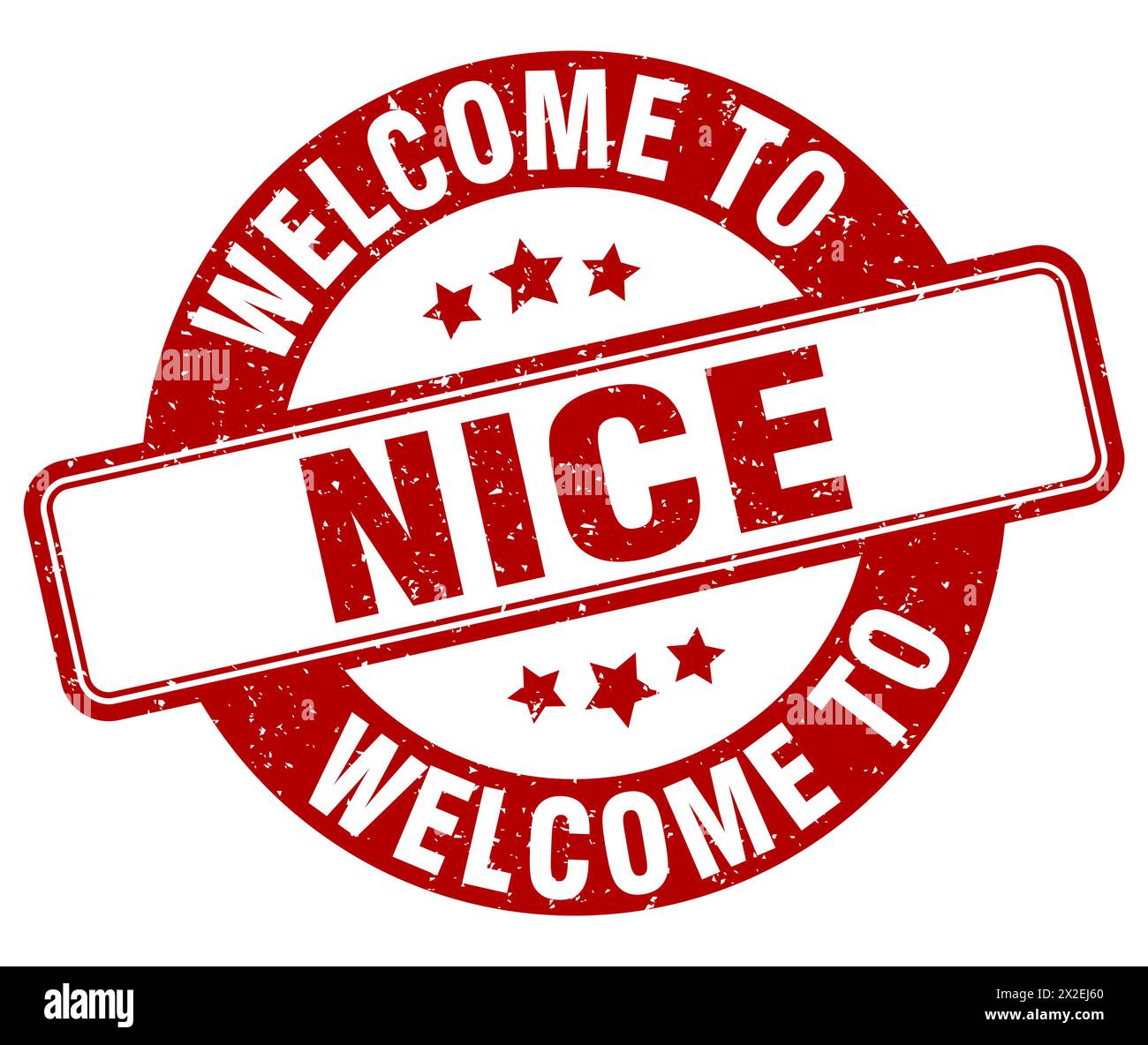 Welcome to Nice stamp. Nice round sign isolated on white background ...
