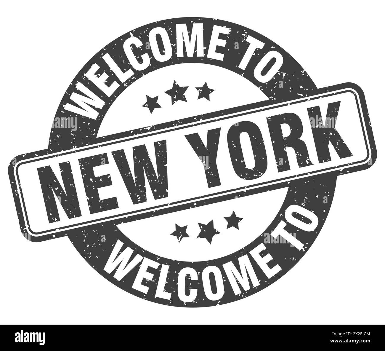 Welcome to New York stamp. New York round sign isolated on white ...