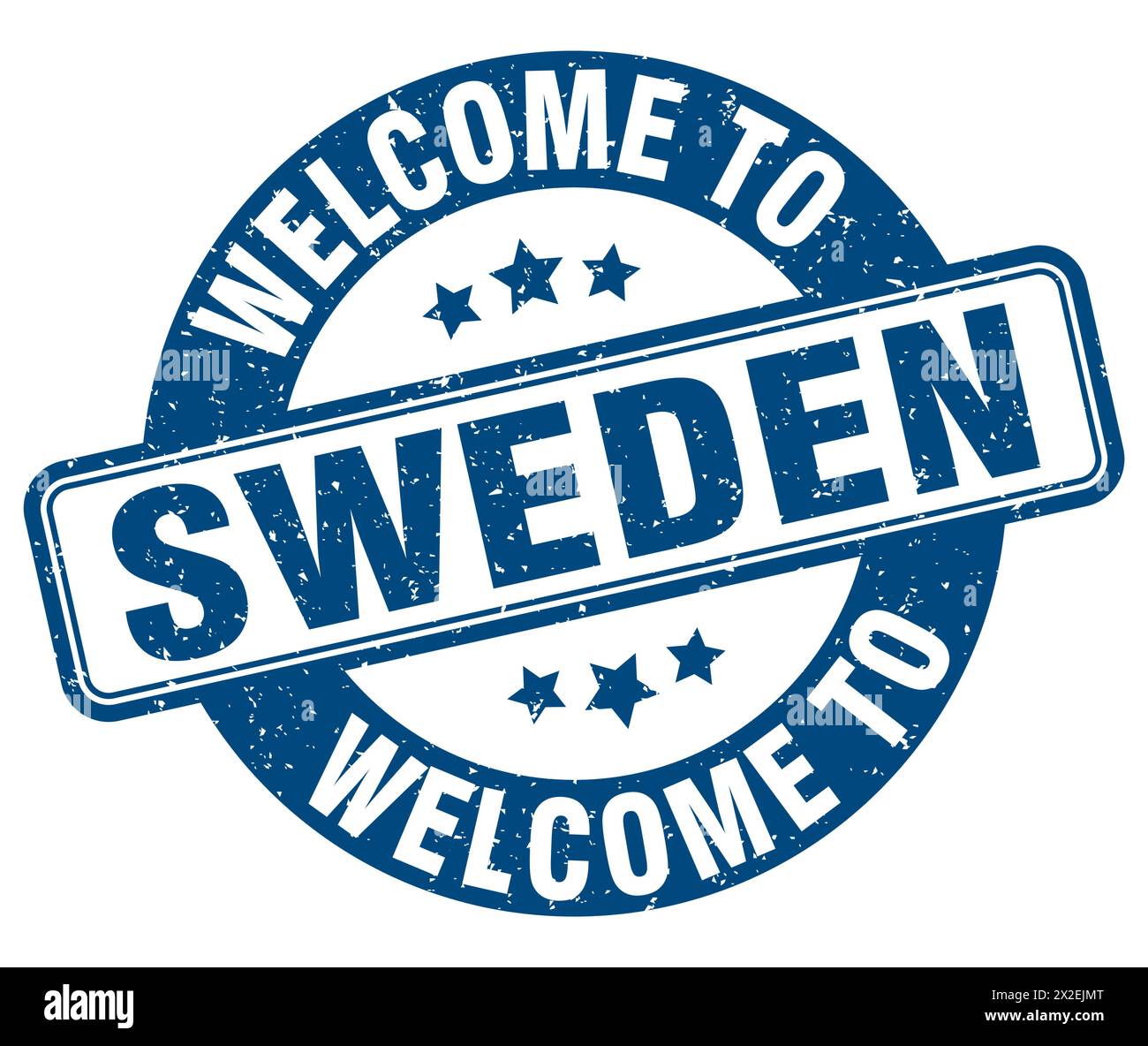 Welcome to Sweden stamp. Sweden round sign isolated on white background ...