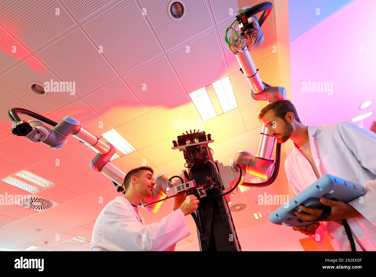 Robot with two arms for mobile manipulation, Humanoid robot for ...