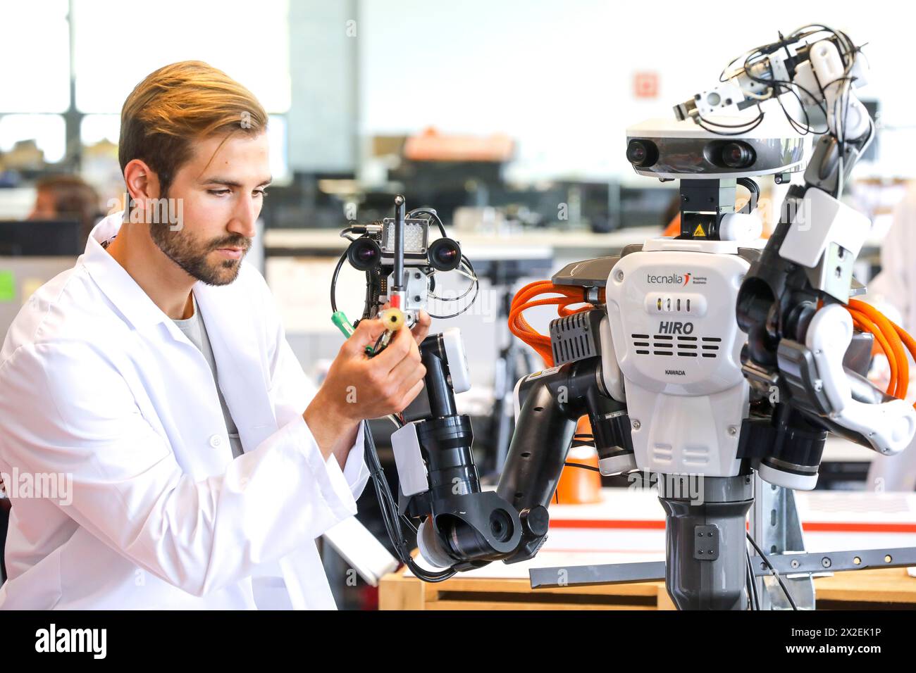 Robot with two arms for flexible robotics. Humanoid robot for ...