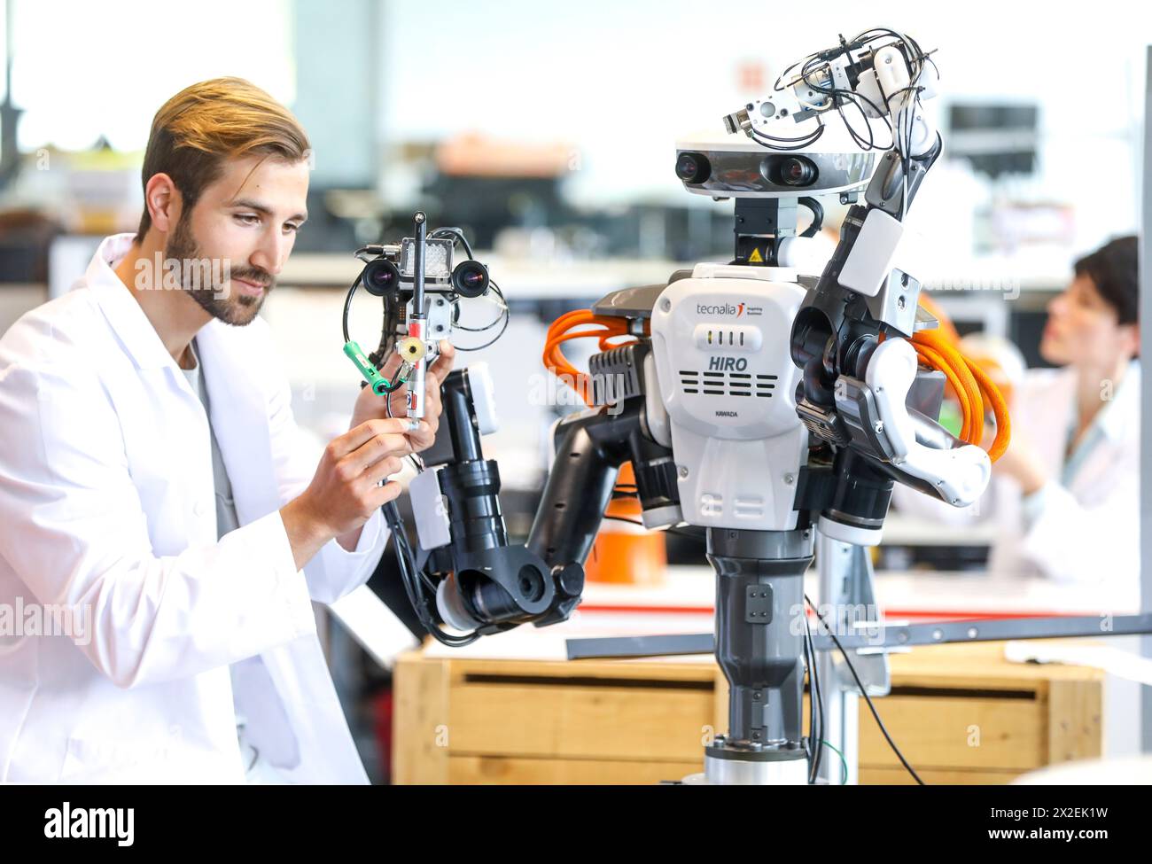 Robot with two arms for flexible robotics. Humanoid robot for ...