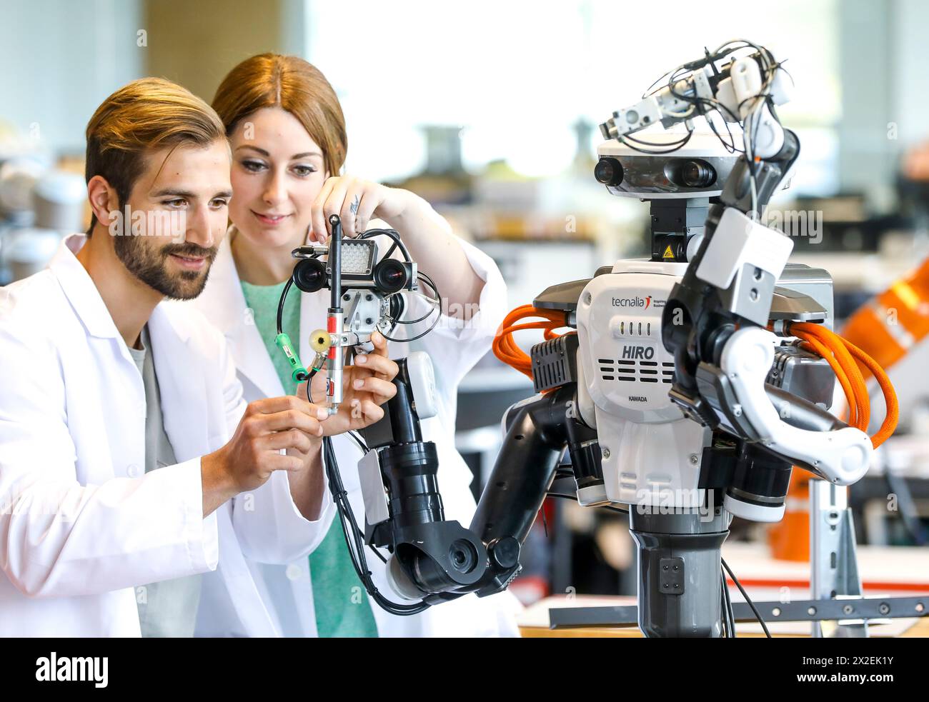 Robot with two arms for flexible robotics. Humanoid robot for ...