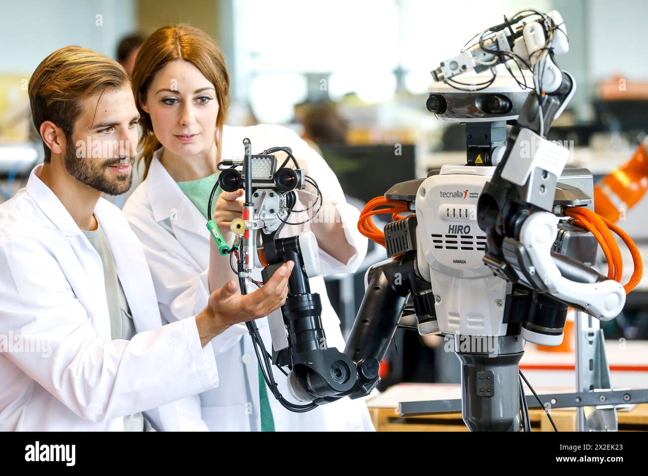 Robot with two arms for flexible robotics. Humanoid robot for ...